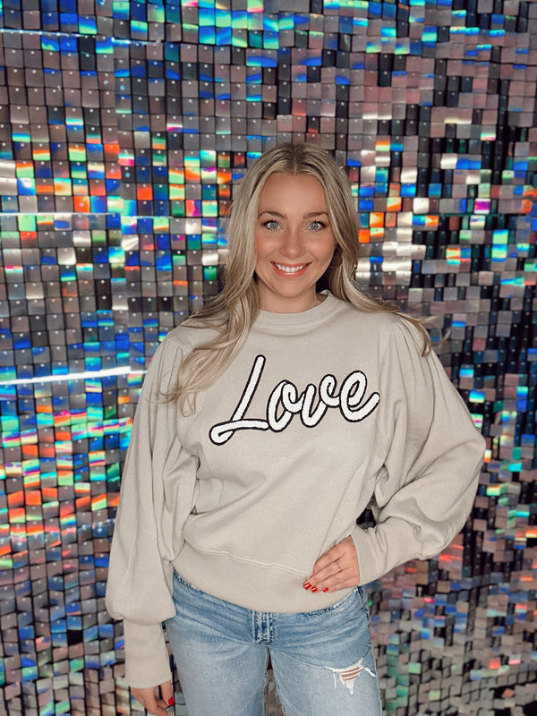 Love Chenille Taupe Lily - August Bleu